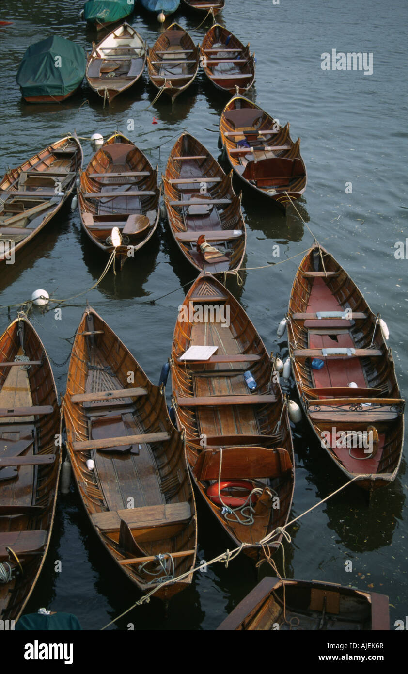 Rowing boats on the River Thames at Richmond Stock Photo - Alamy
