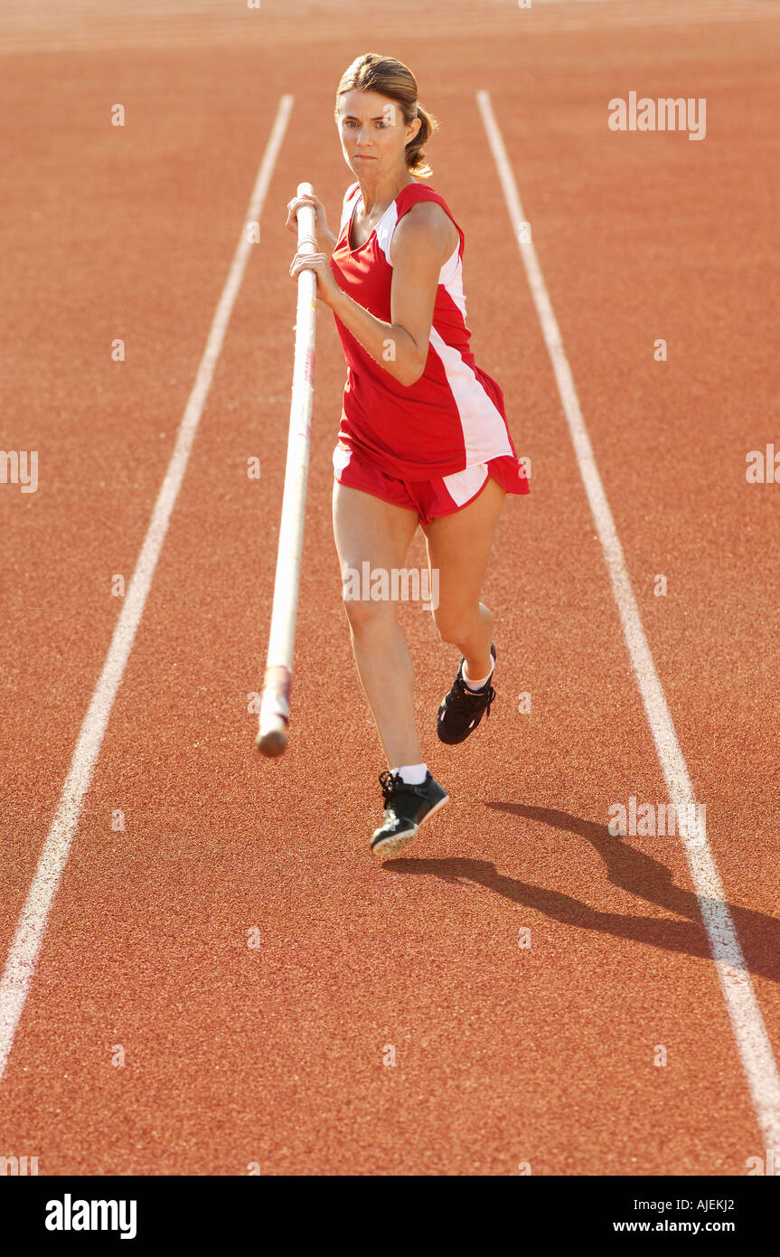 Woman pole vault hi-res stock photography and images - Alamy