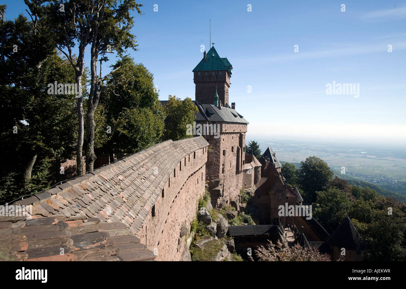 Haut Koenigsbourg castle built in the XIIth century near Orschwiller ...
