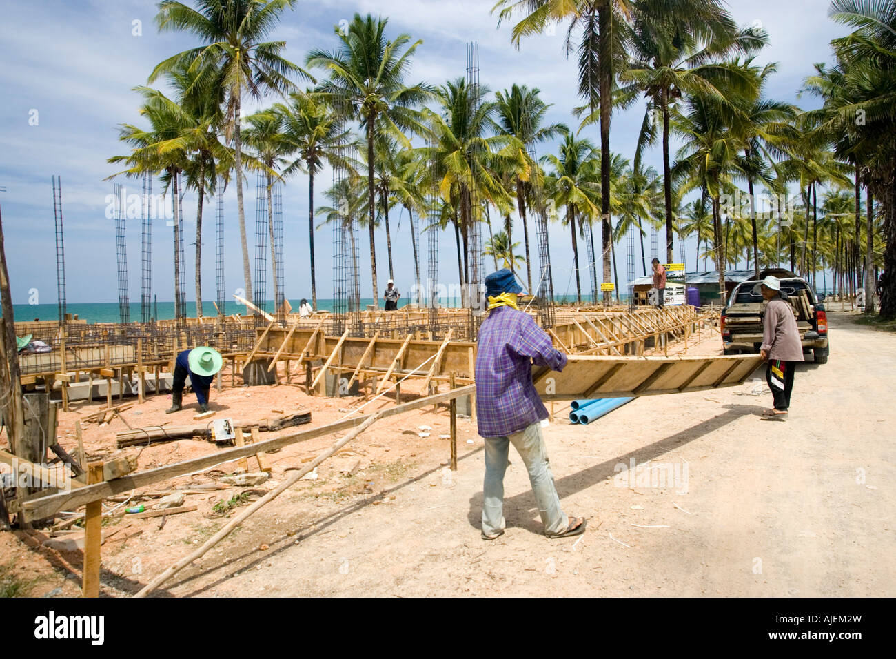 Beach buidings reconstruction after 2004 tsunami Bang Niang Beach Khao ...