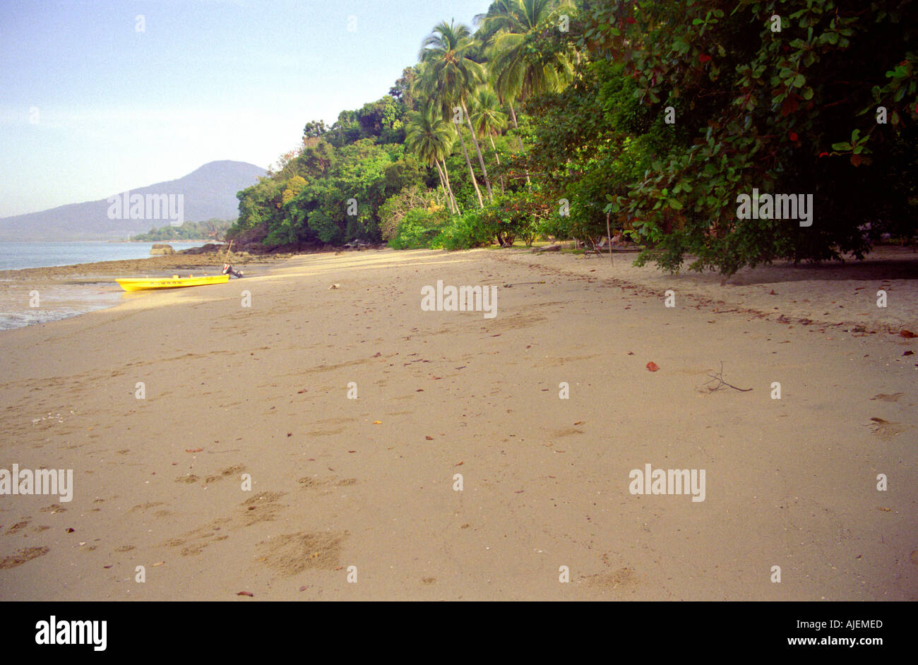 Sandy tropical beach Bombon Island Langkawi Islands Malaysia Stock ...