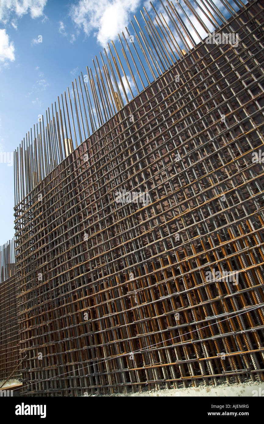 reinforced concrete rebar preparation on a building site dubai united ...