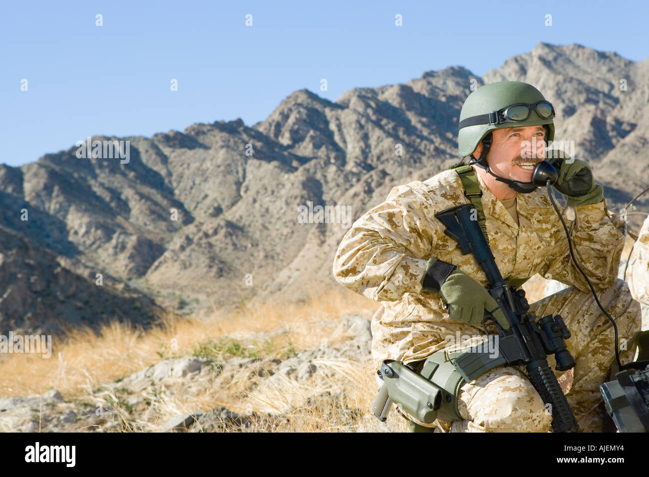 Soldier field phone hi-res stock photography and images - Alamy