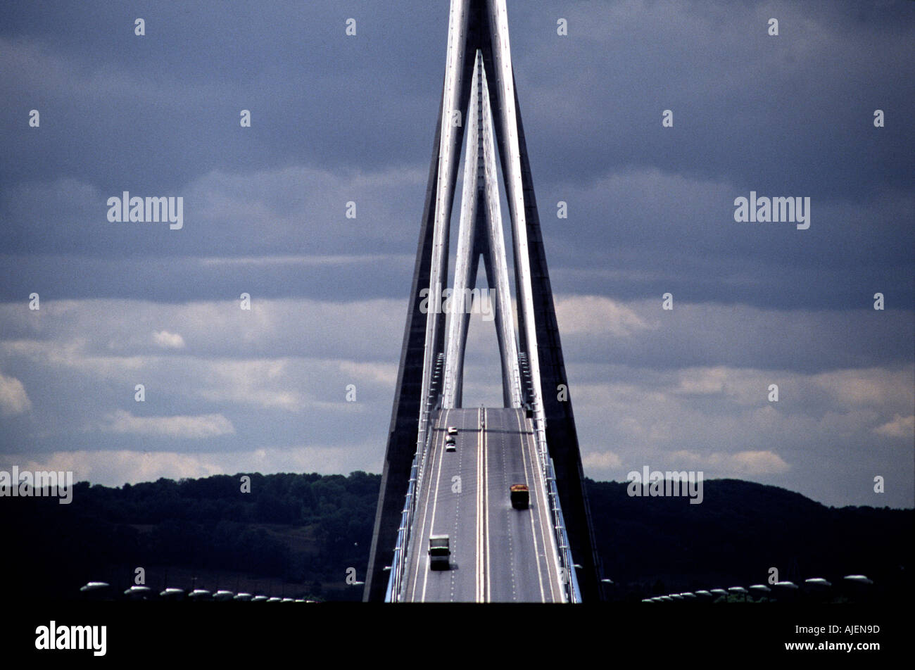PONT DE NORMANDIE NORMANDY BRIDGE,France Stock Photo - Alamy