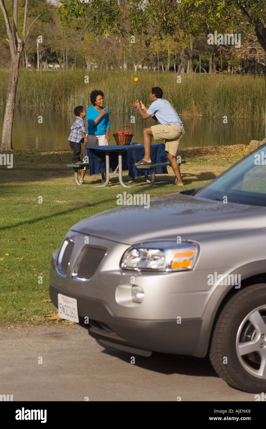 Car behind child hi-res stock photography and images - Alamy