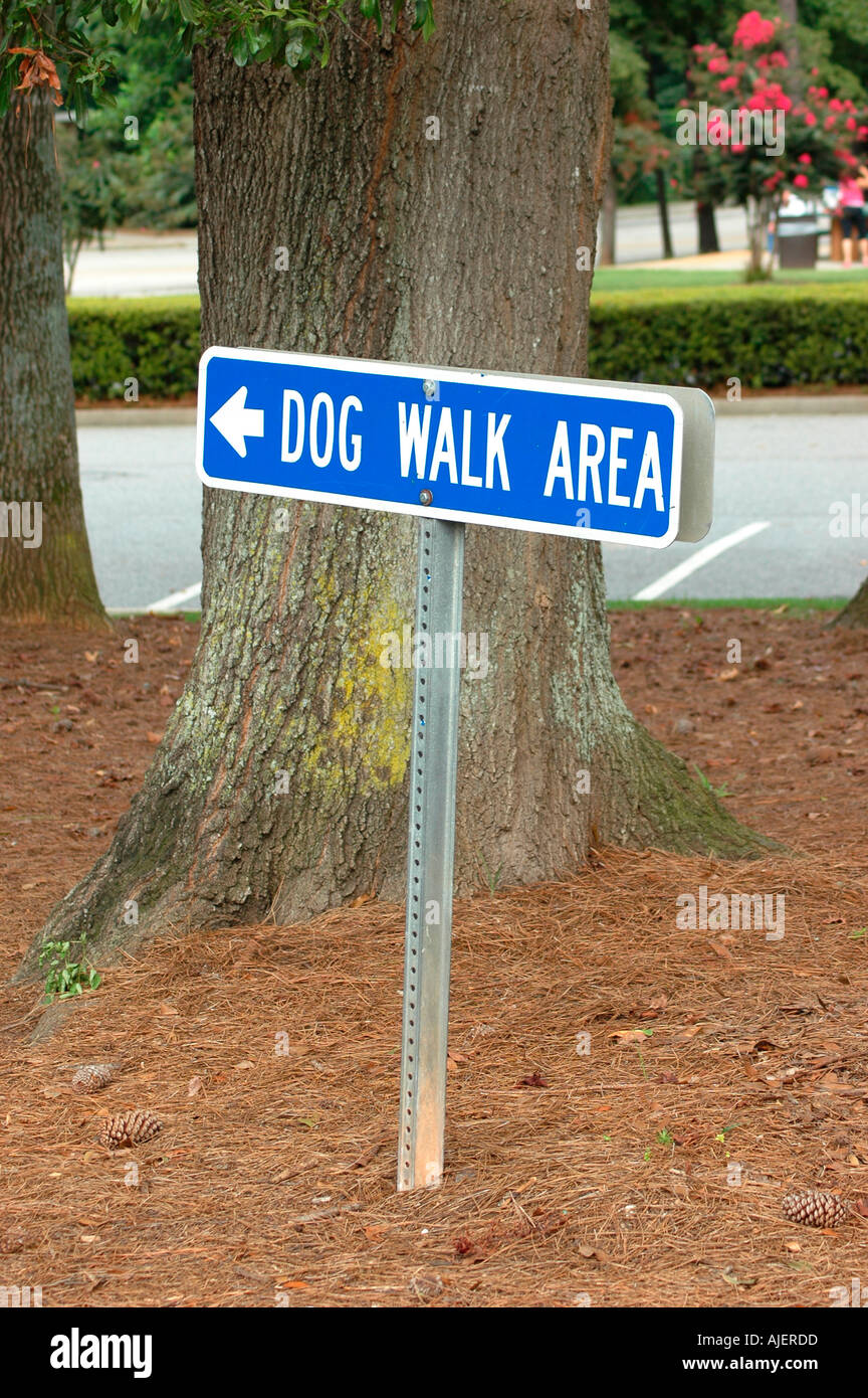 Dog Walking Area Sign in public parking area on highway some with No ...