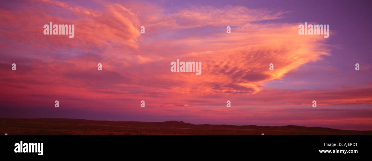pink sunset panoramic, Patagonia Stock Photo - Alamy