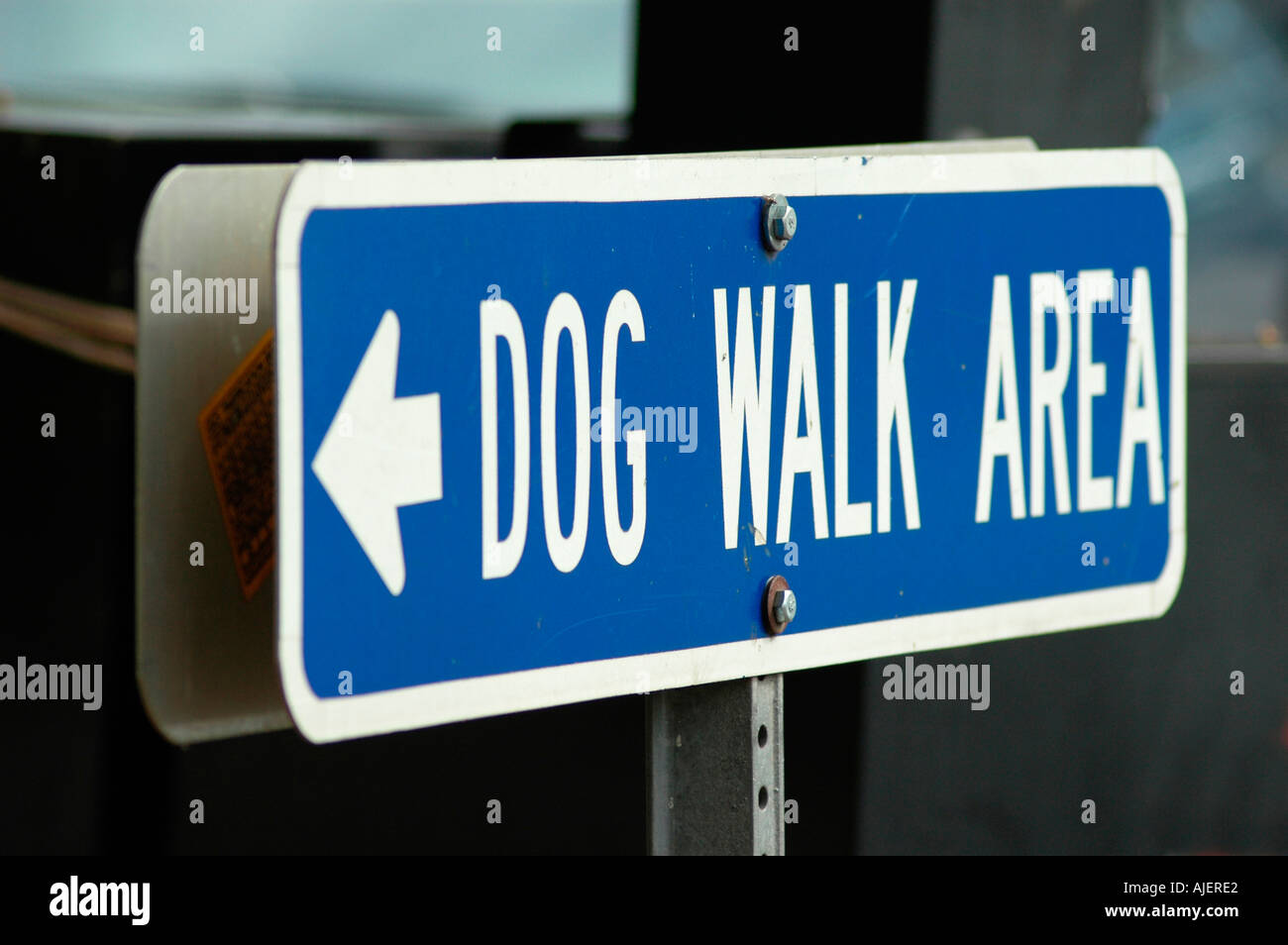 Dog Walking Area Sign in public parking area on highway some with No ...