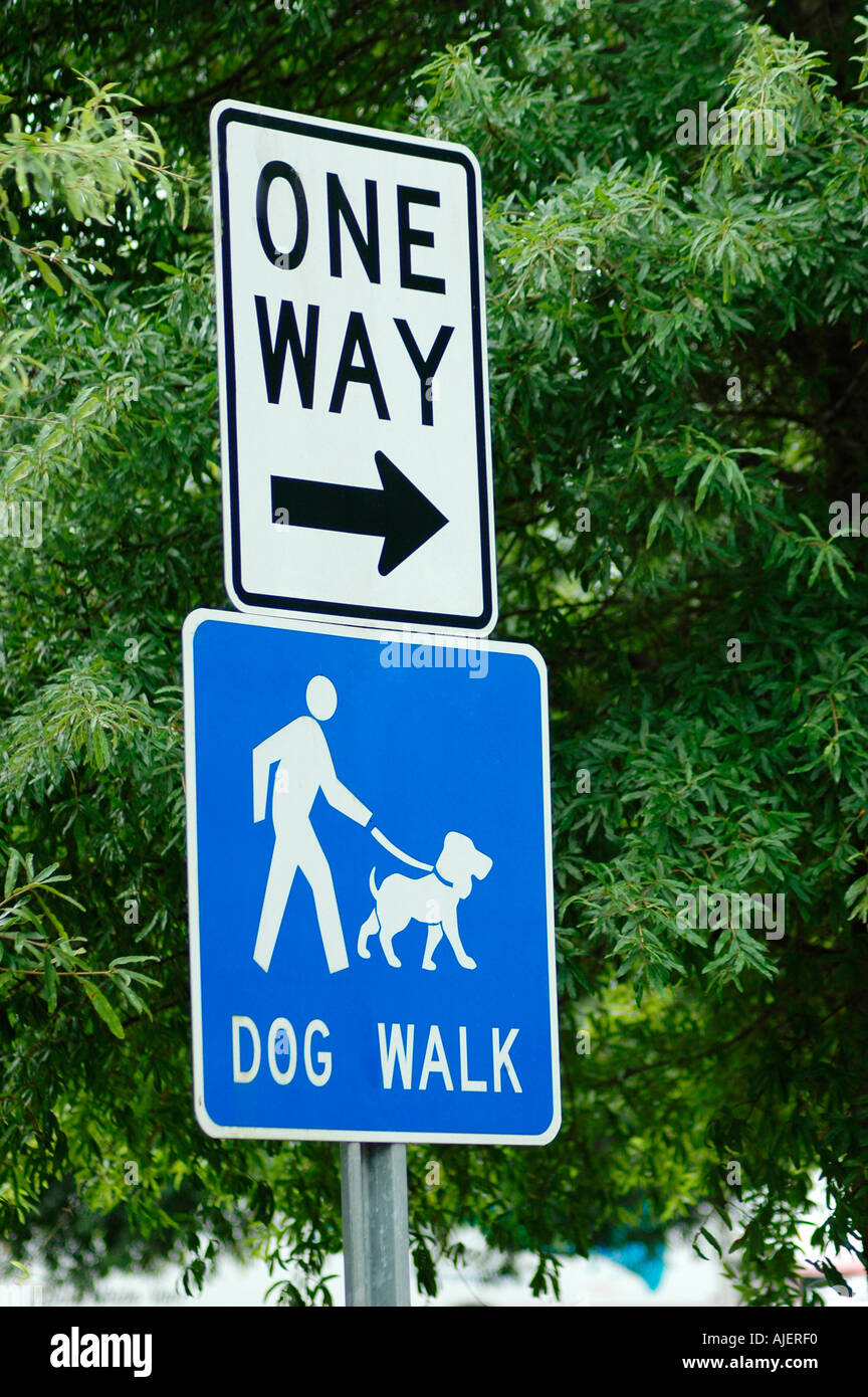 Dog Walking Area Sign in public parking area on highway some with No ...