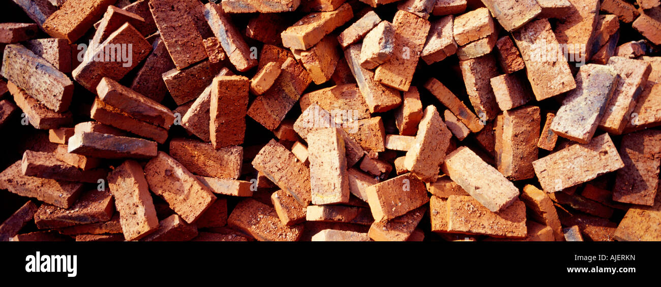 pile of red bricks Stock Photo - Alamy