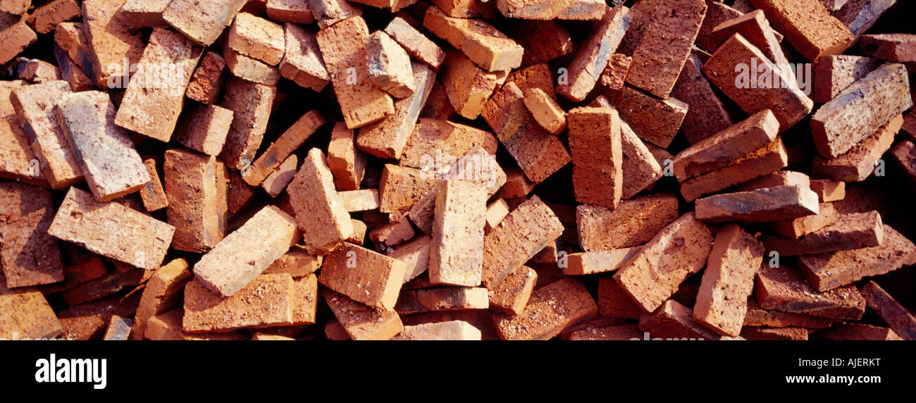 pile of red bricks Stock Photo - Alamy