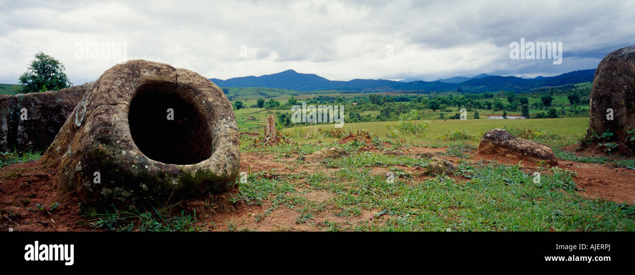Plain of Jars field, Phonsavan, Loas Stock Photo - Alamy