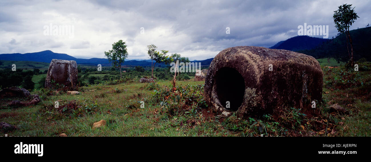 Plain of Jars field, Phonsavan, Loas Stock Photo - Alamy