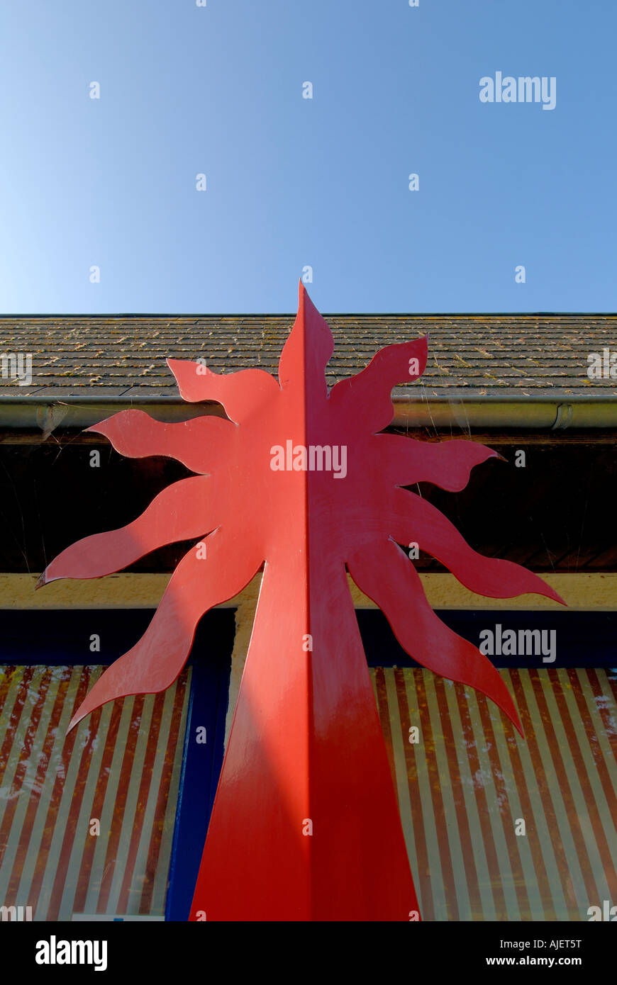 Sun sign for the Solarium, La Roche-Posay, Vienne, France Stock Photo ...