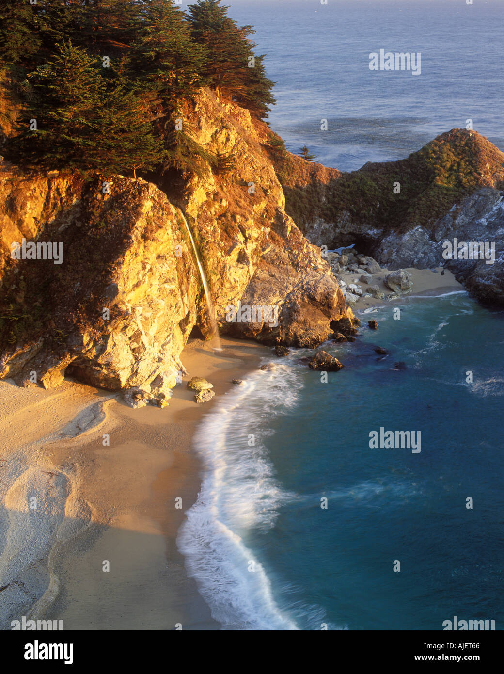 McWay Cove and waterfall Stock Photo - Alamy