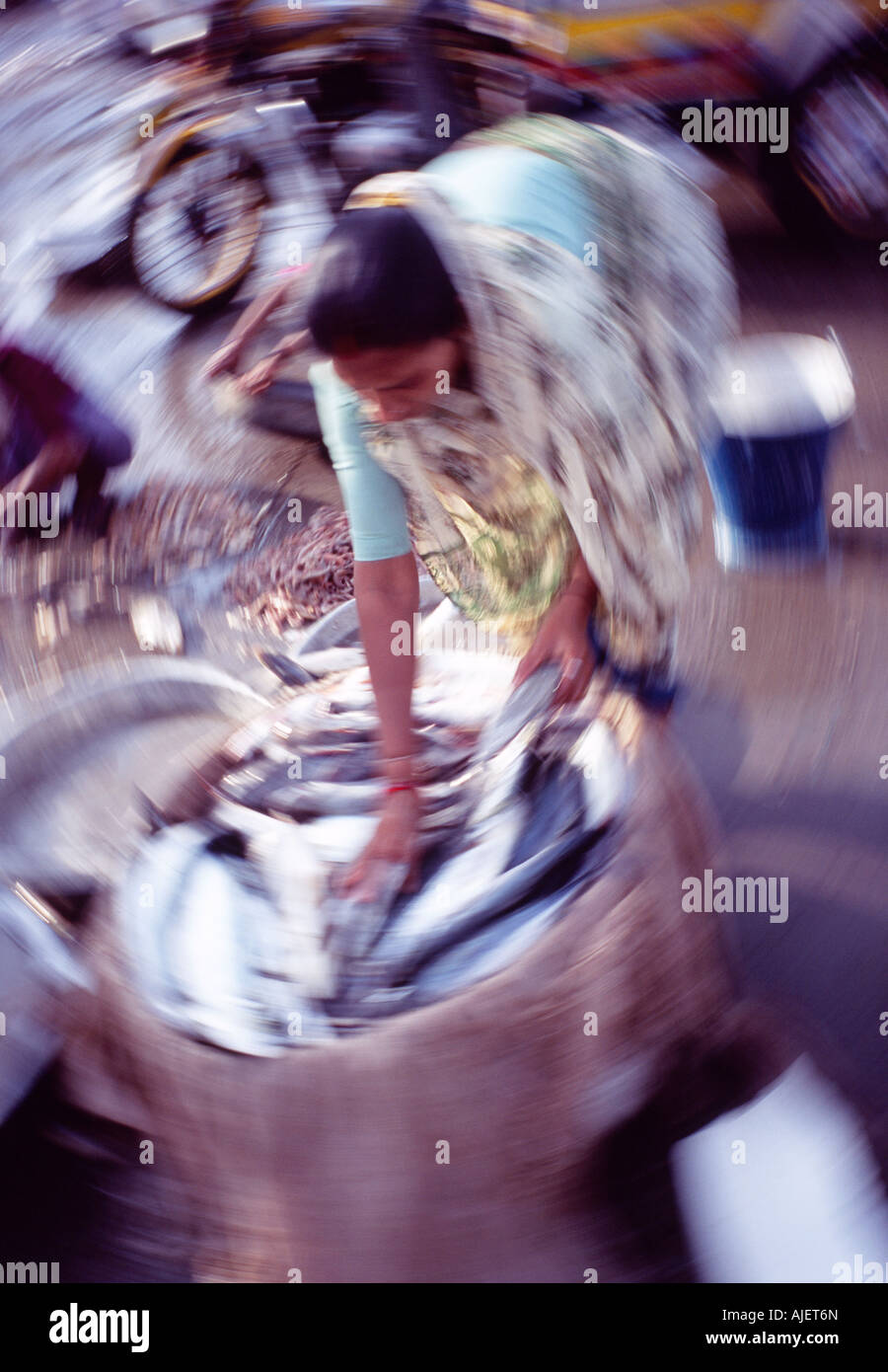 woman in fish market, Diu, Gujarat, India Stock Photo - Alamy
