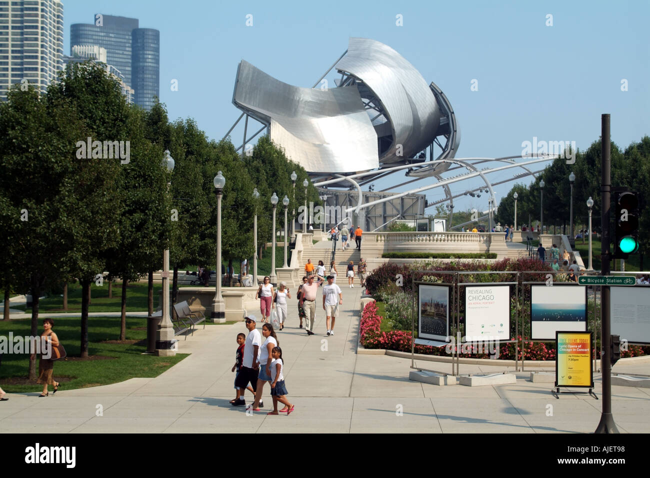 Chicago Illinois USA Jay Pritzker Pavilion Millennium Park Stock Photo ...