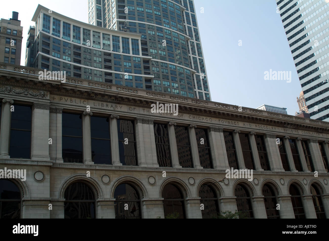 City of Chicago Public Library Illinois USA Stock Photo - Alamy