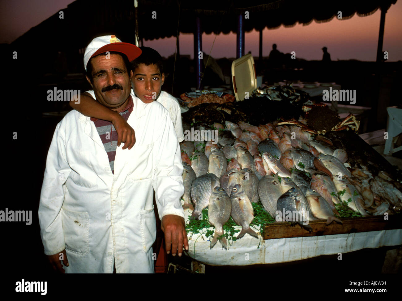 Essaouira fish market Stock Photo - Alamy