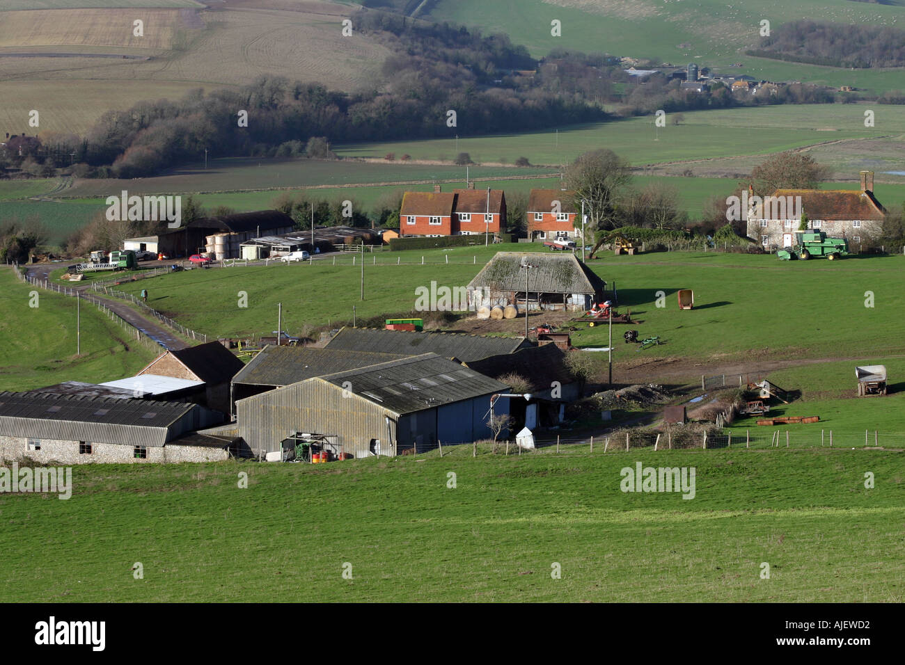 English farm in Sussex England Farmland views Stock Photo - Alamy