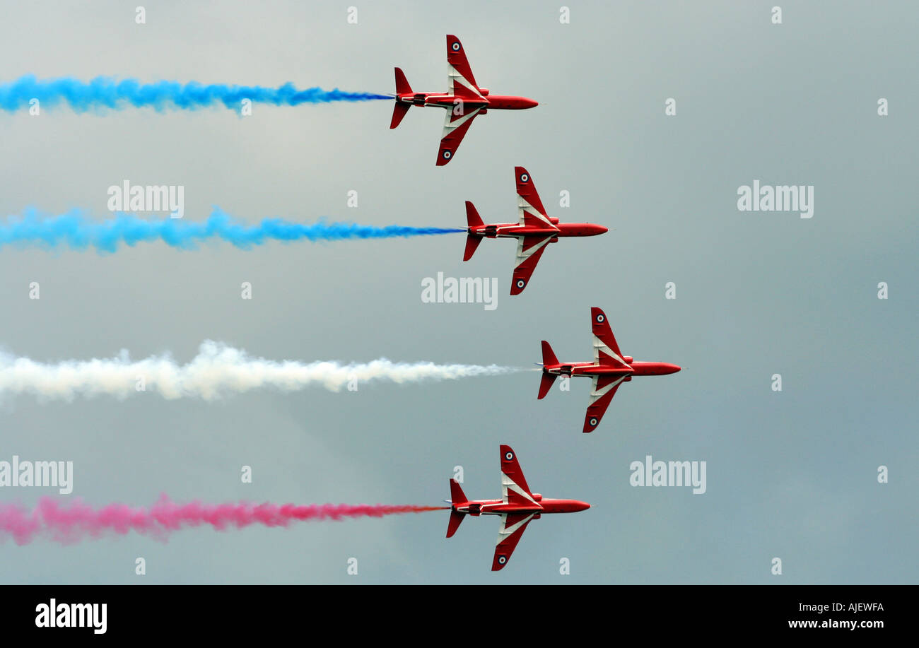 Red arrows aerobatic flying display team Performing at Eastbourne ...