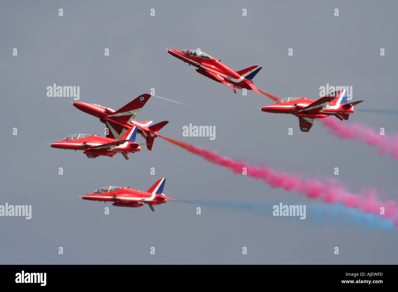 Red arrows aerobatic flying display team Performing at Eastbourne ...
