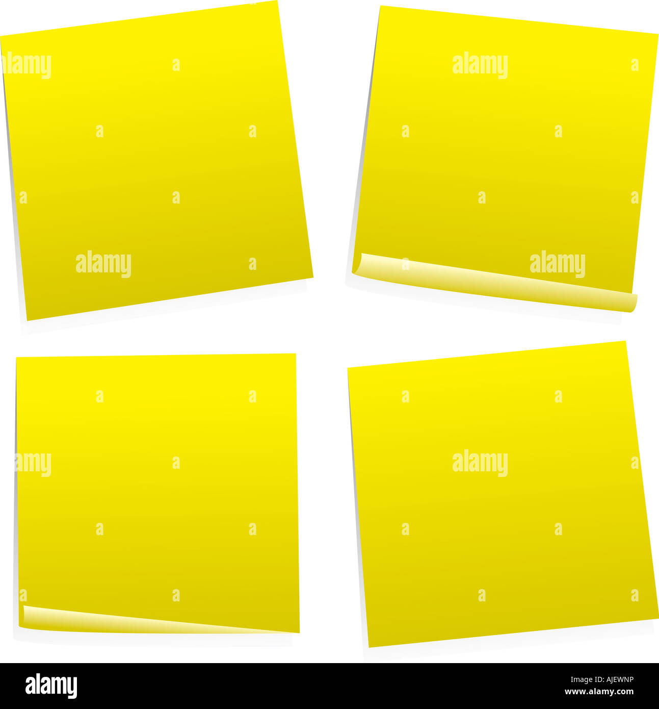 post it notes with four variation in yellow with room to add your own ...