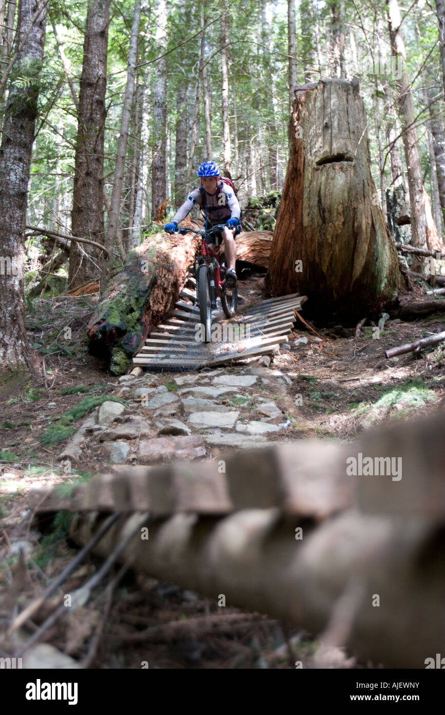 mountain biking squamish british columbia Stock Photo - Alamy