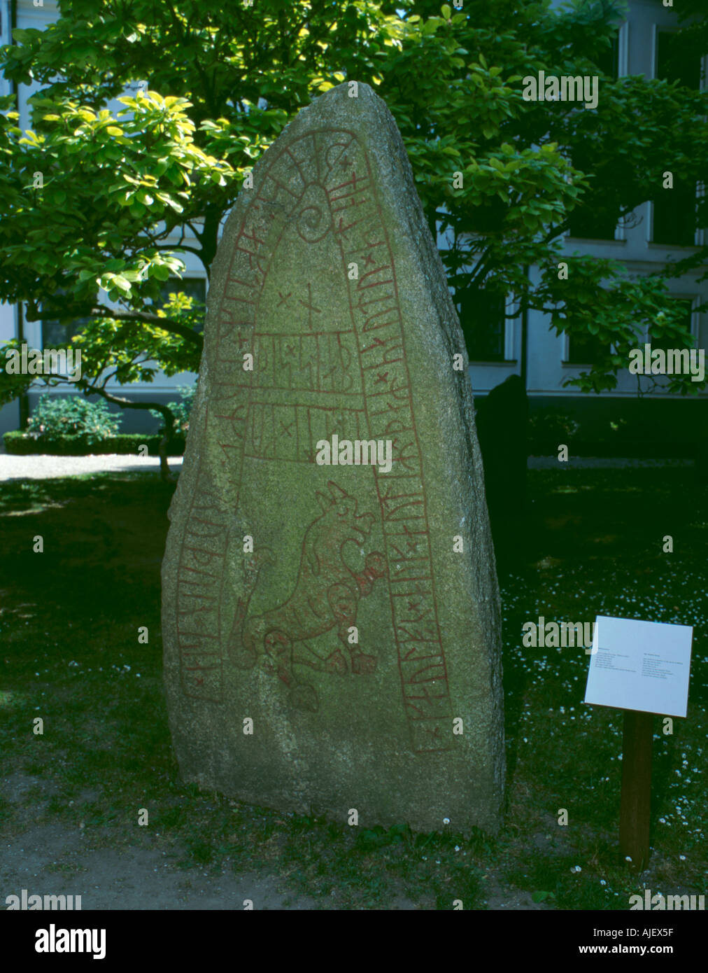 "Wolf runestone", outside Kulturen (Cultural History Museum), Lund ...