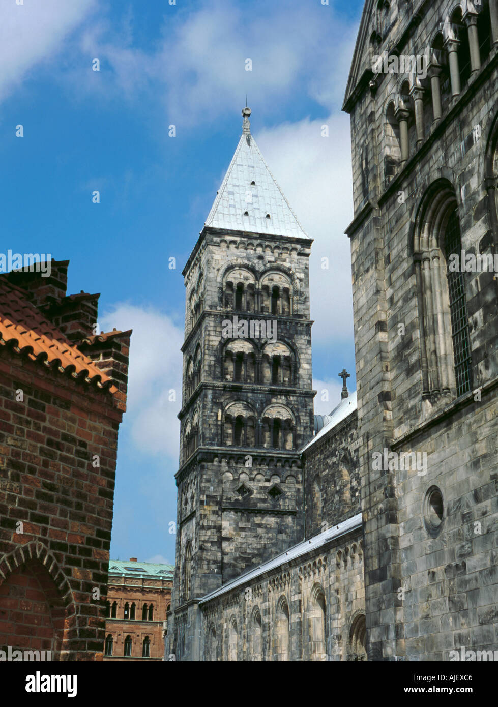 Southern most of the two west towers of Lund Domkyrkan ( Cathedral ...