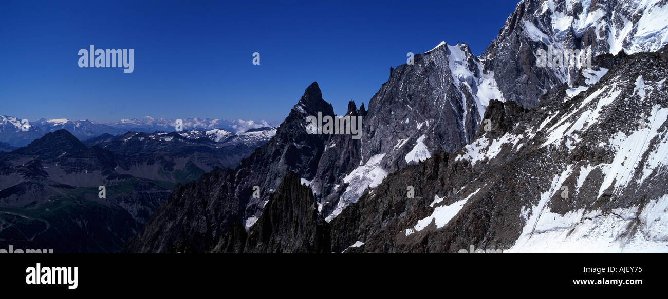 Panorama of the Aiguille Noire de Peuterey on the Mont Blanc massif ...