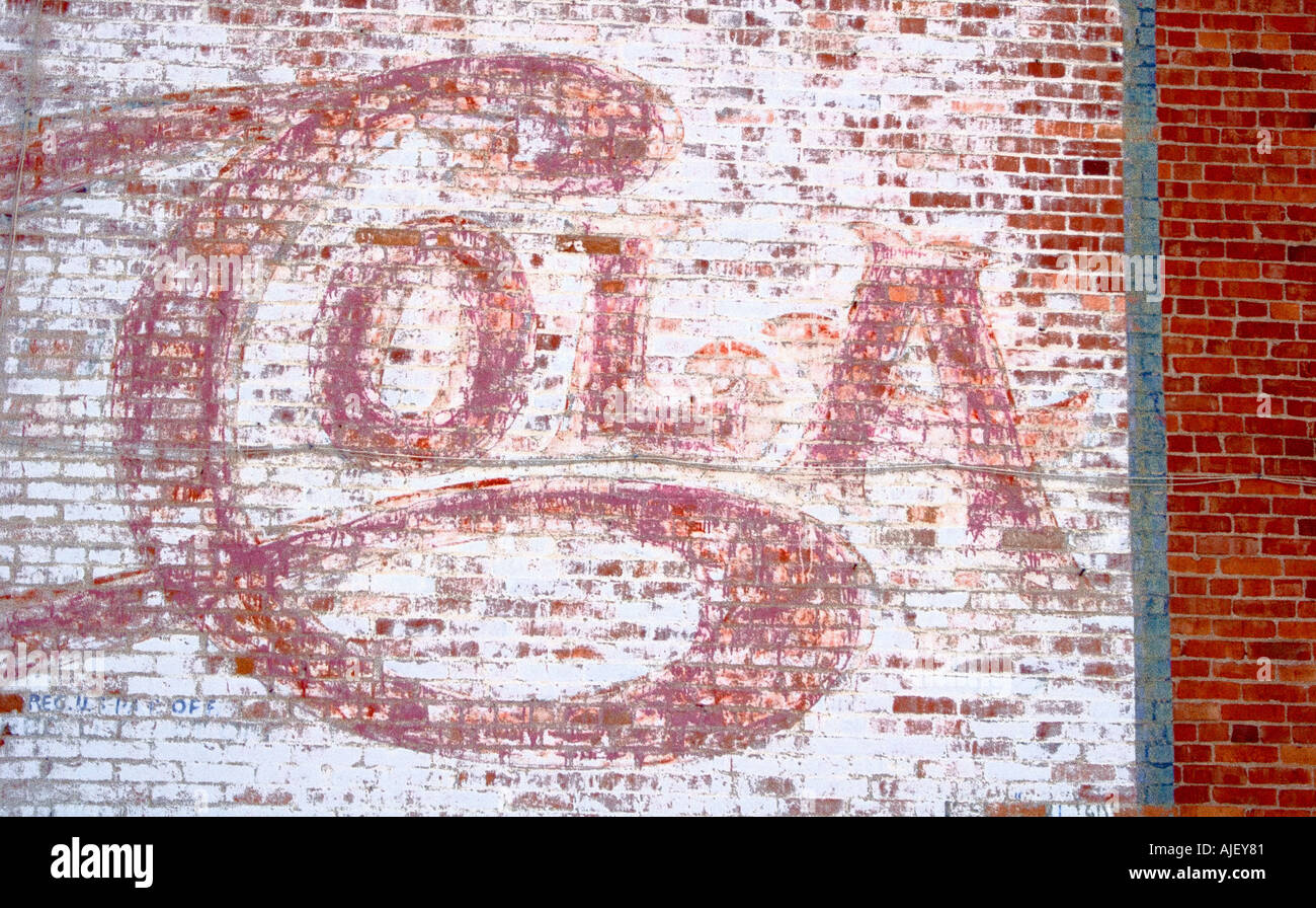 Coca Cola advertisement on a brick wall in Bisbee Arizona Stock Photo ...