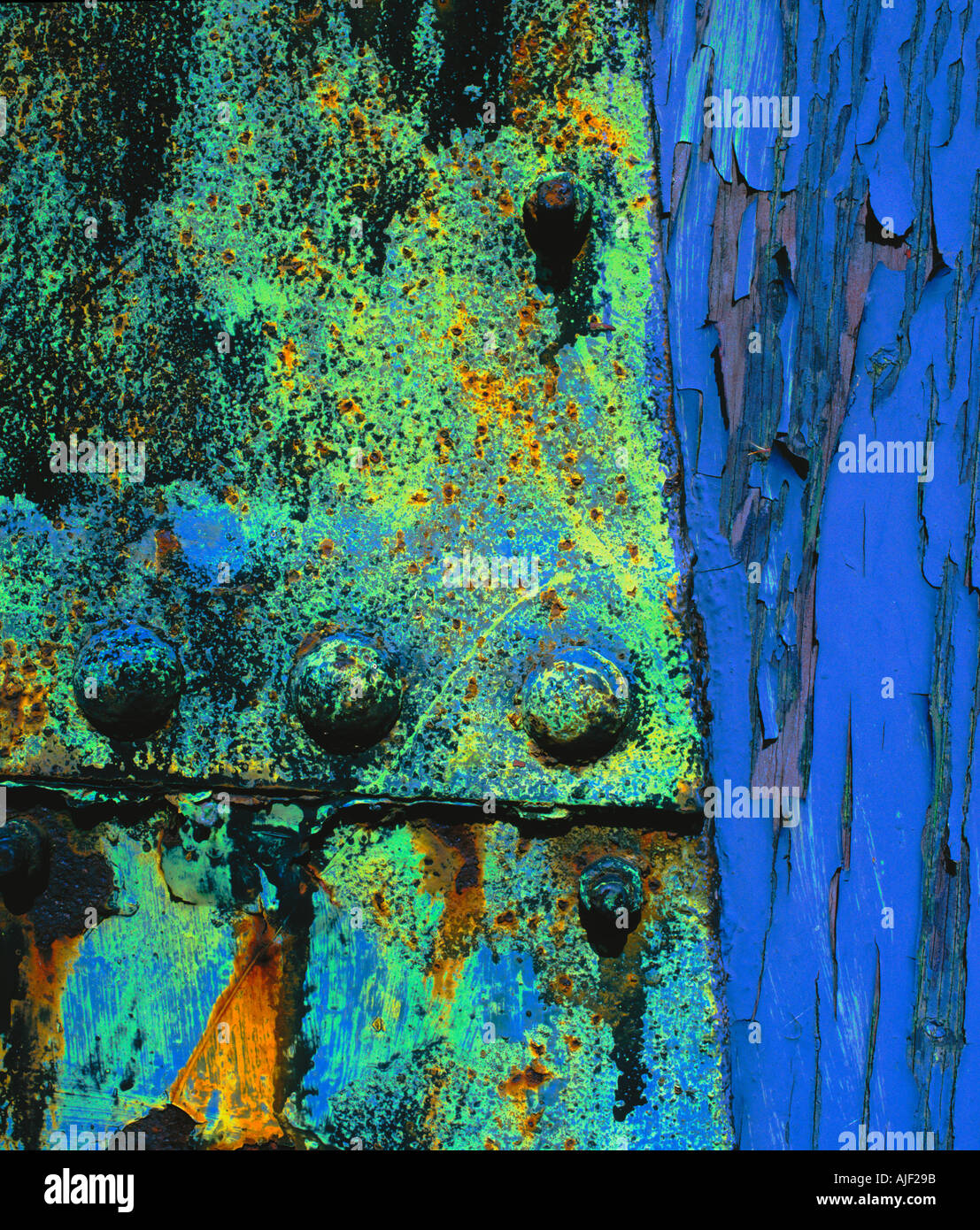 closeup of flaking paint railway yard Stock Photo - Alamy