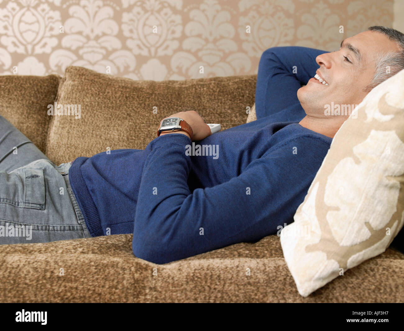 Man laying down profile hi-res stock photography and images - Alamy