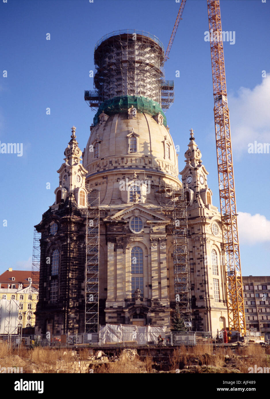 Reconstruction Frauenkirche Church Dresden Stock Photo - Alamy
