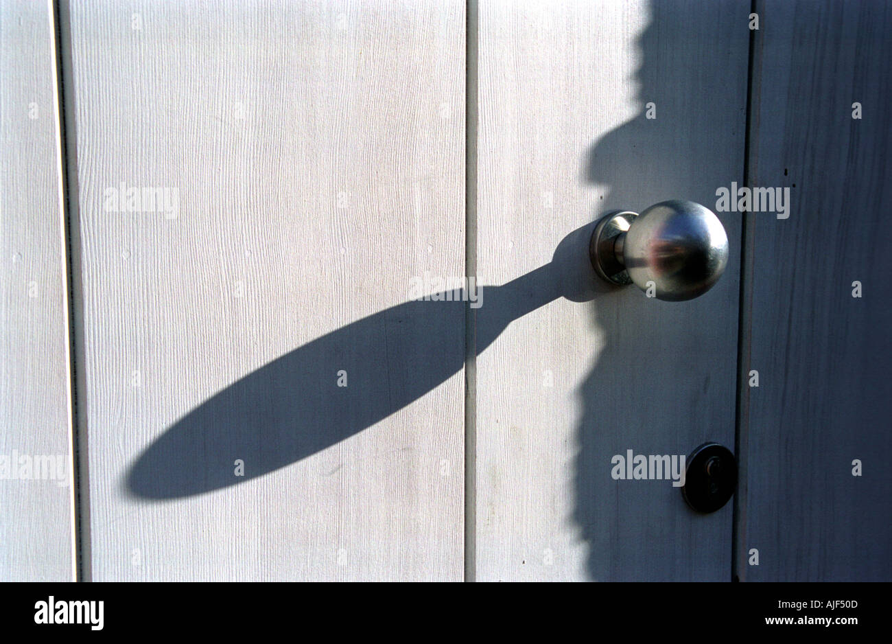 Shadow of a door knob Stock Photo - Alamy