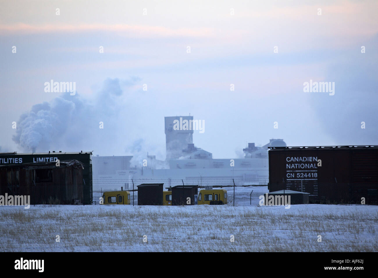Scenic Saskatchewan winter Stock Photo - Alamy