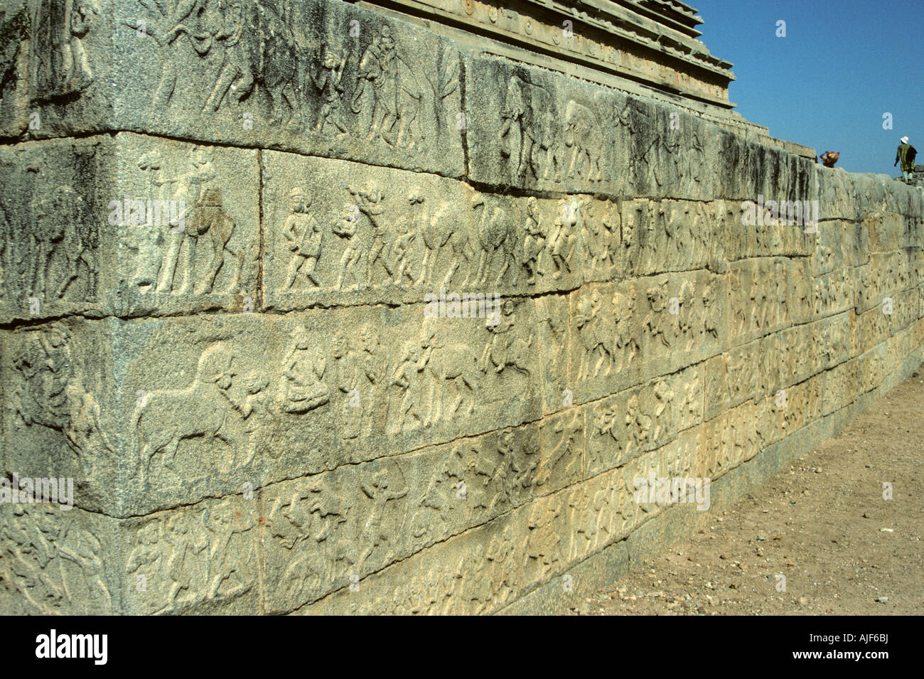Wall Engraving of the Hampi Temple in South India Stock Photo - Alamy