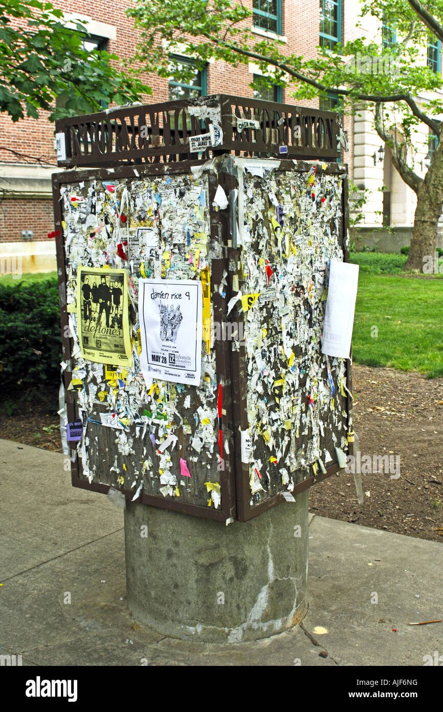 Ohio State University students noticeboard Columbus OH Stock Photo - Alamy