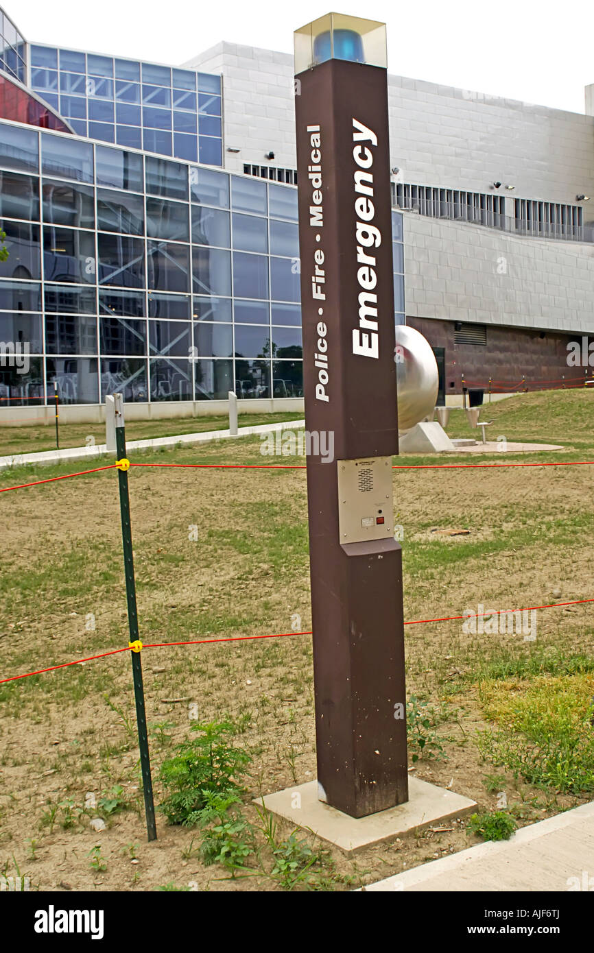An emergency telephone point on the Campus at Ohio State University at ...