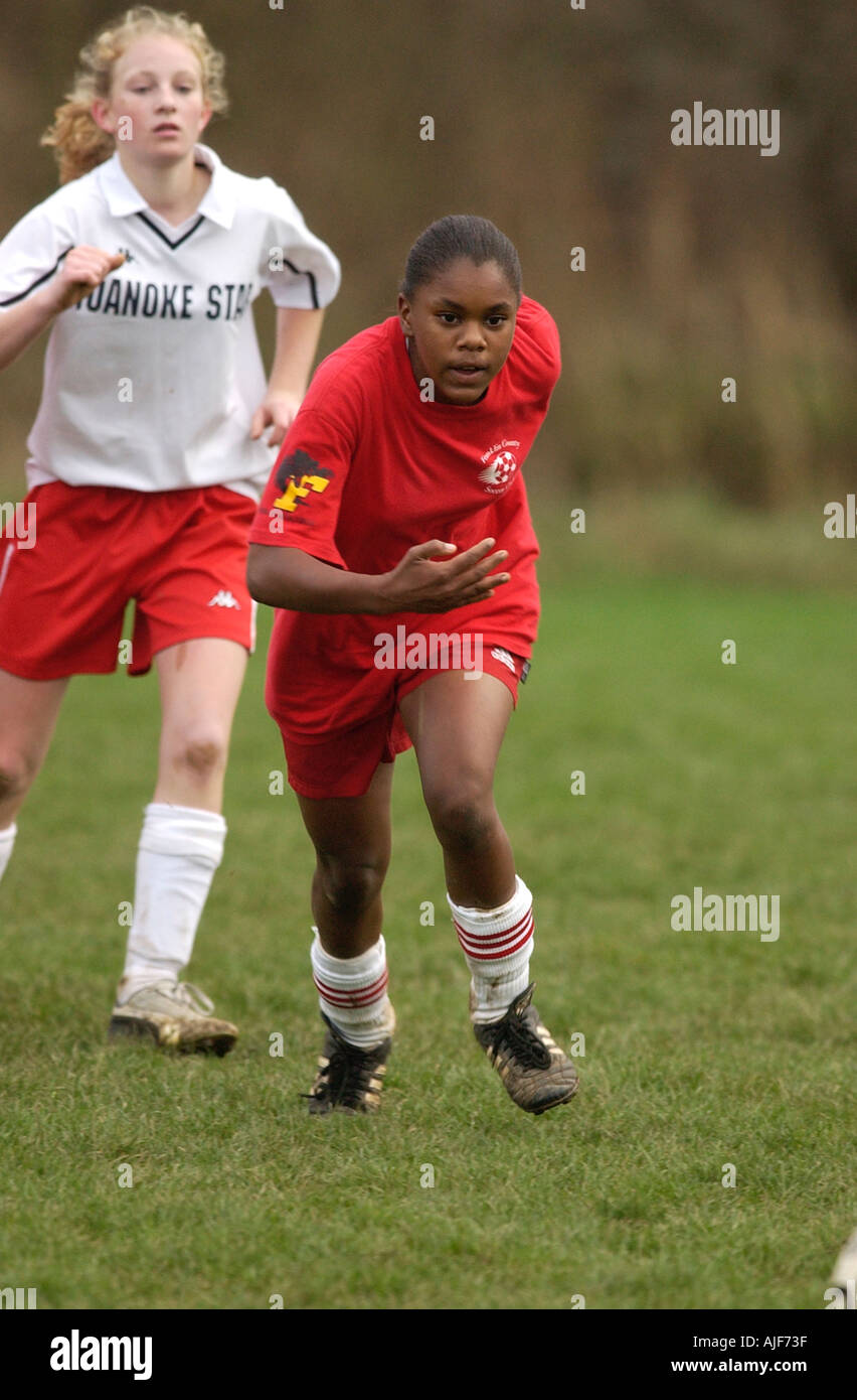 Girls soccer ball head hi-res stock photography and images - Alamy