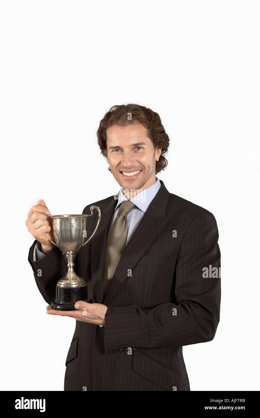 Half length smiling trophy hi-res stock photography and images - Alamy