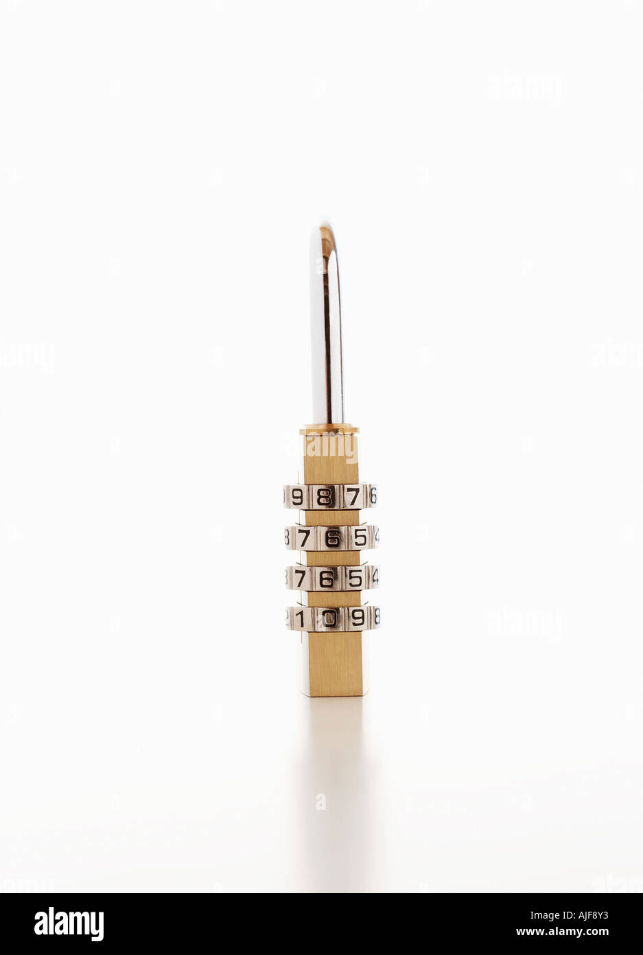 Combination padlock, side view Stock Photo - Alamy