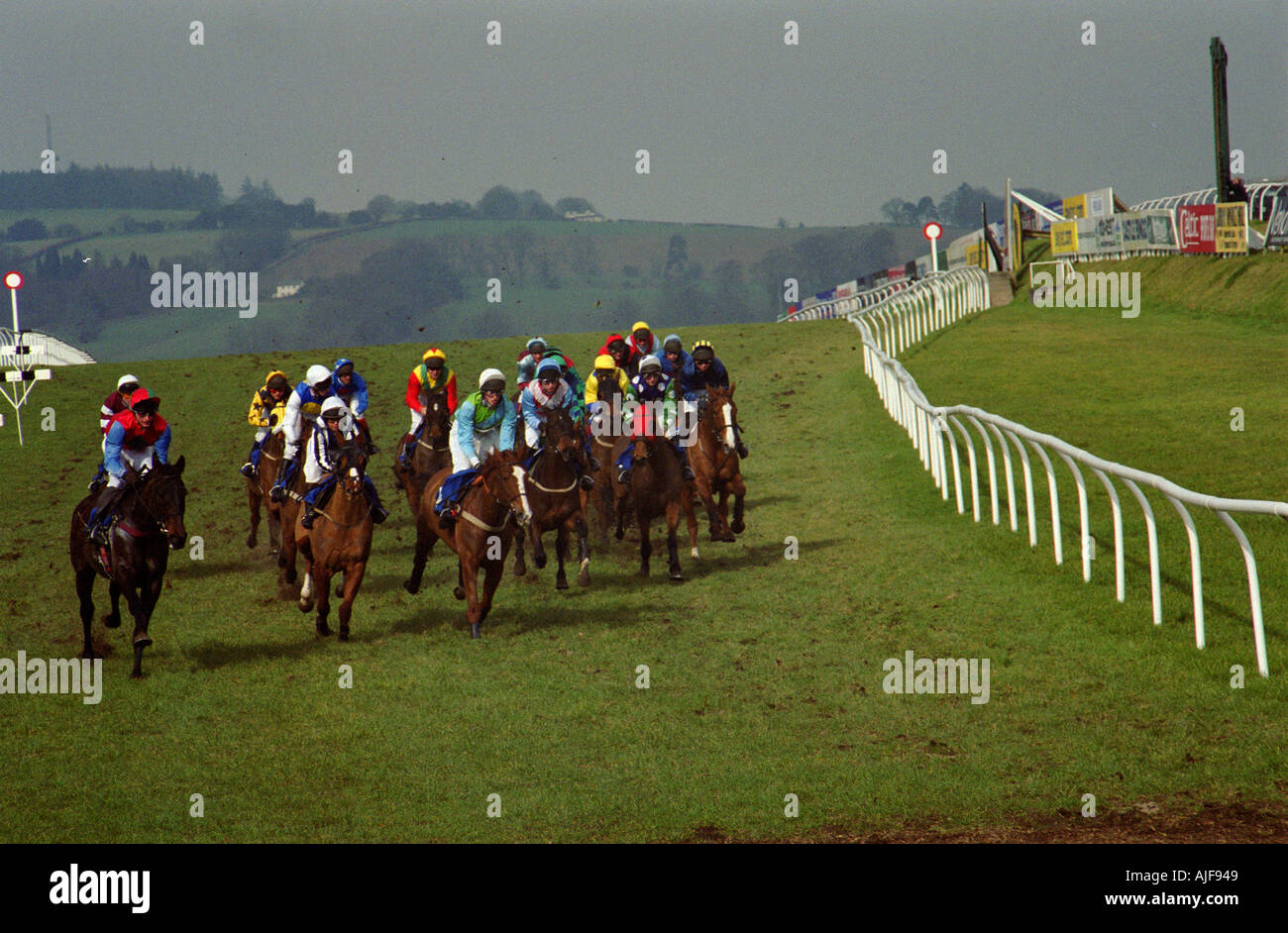 Horses racing at Chepstow Racecourse Stock Photo - Alamy