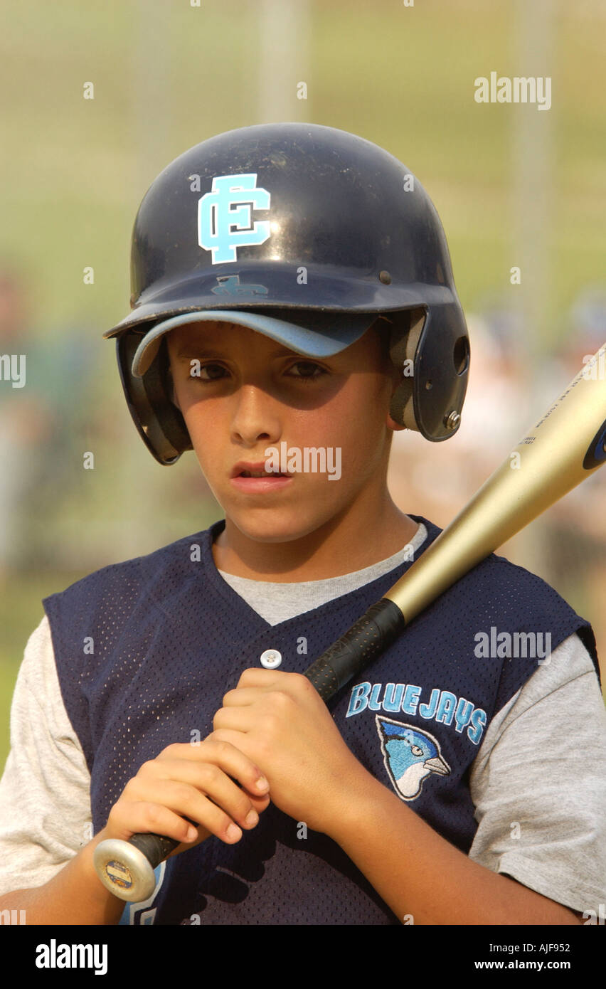 Youth baseball action Stock Photo - Alamy