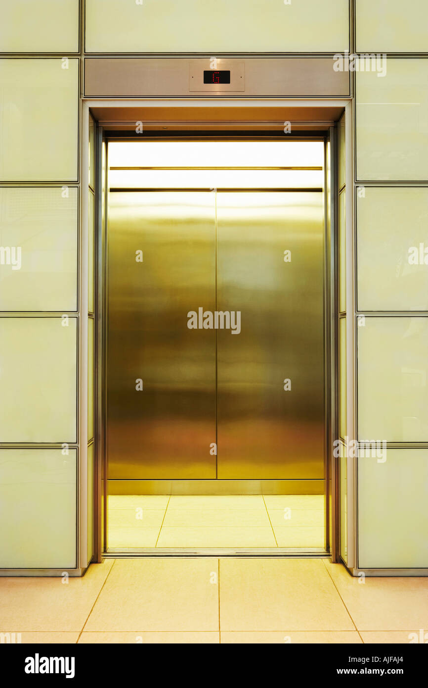 Empty open Elevator Stock Photo - Alamy