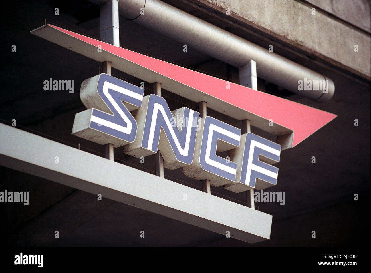 Logo sign for French railway SNCF Stock Photo - Alamy