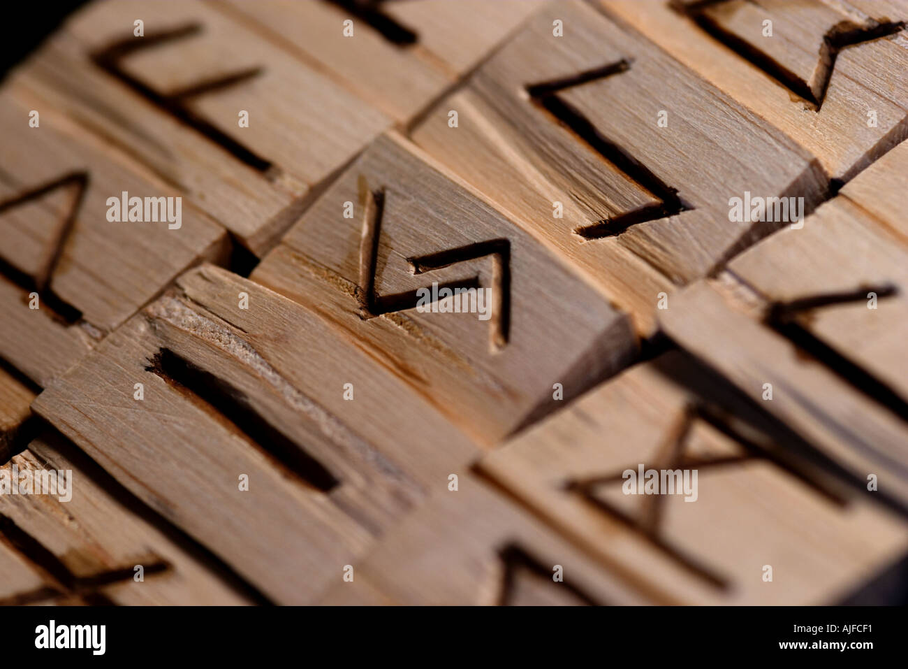 Traditional rune staves Stock Photo - Alamy