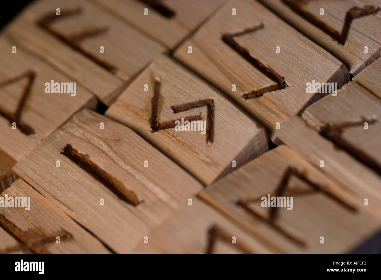 Traditional rune staves Stock Photo - Alamy