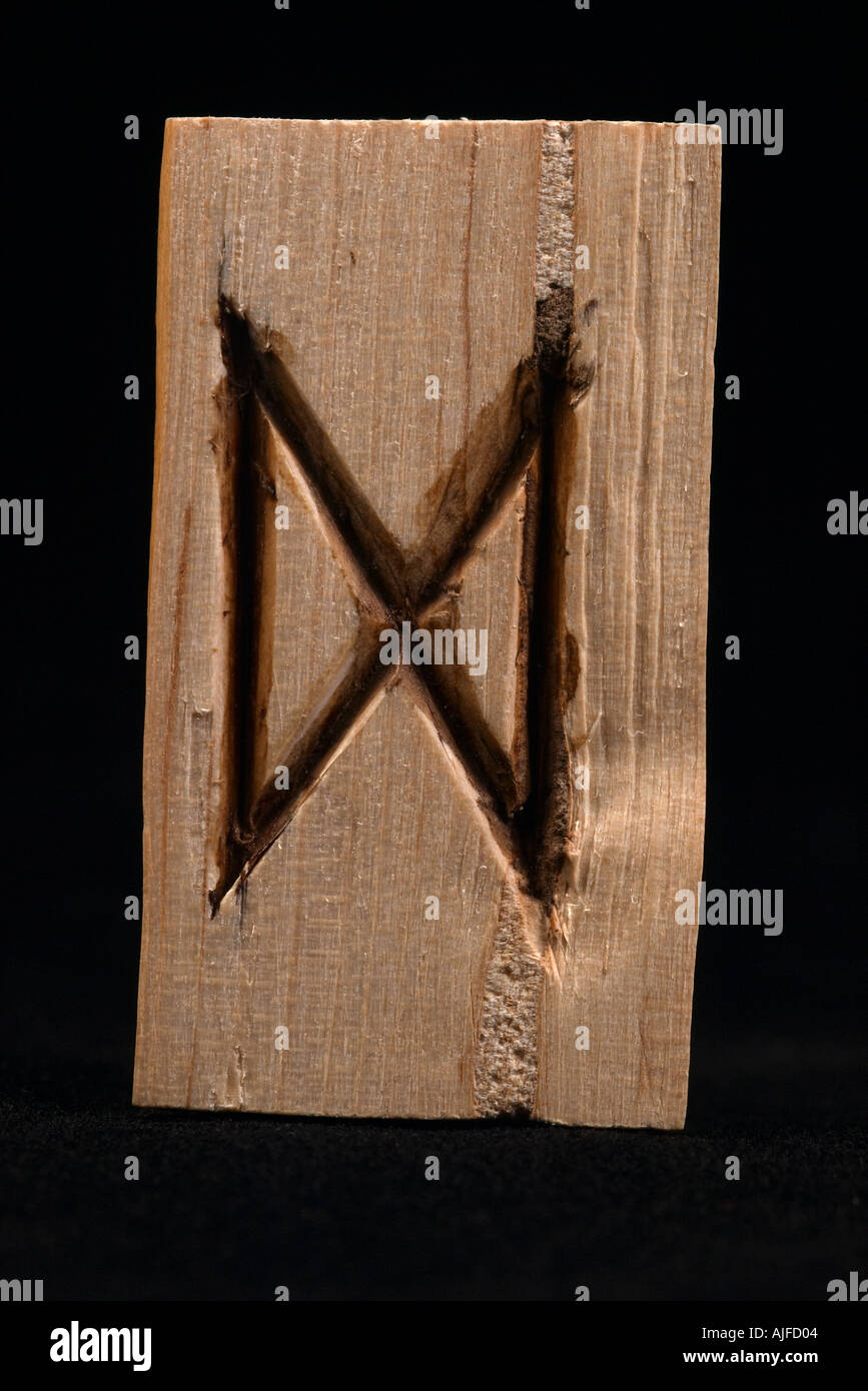 Traditional rune staves Stock Photo - Alamy